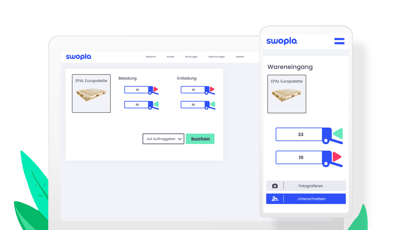 Palettenkonto - Cloud-Software - swoplo